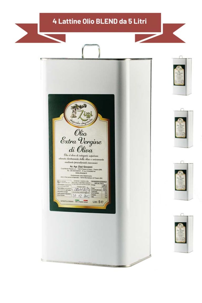 4 Latte di Olio EVO Blend da 5 Litri > Olio Pugliese 5 litri